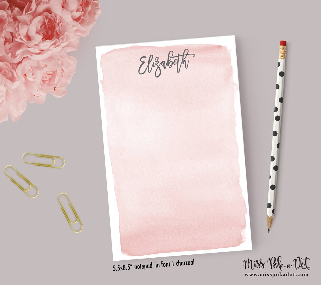 Personalized Note Pad, Notepad, Monogram, Personal Stationery, Note ...