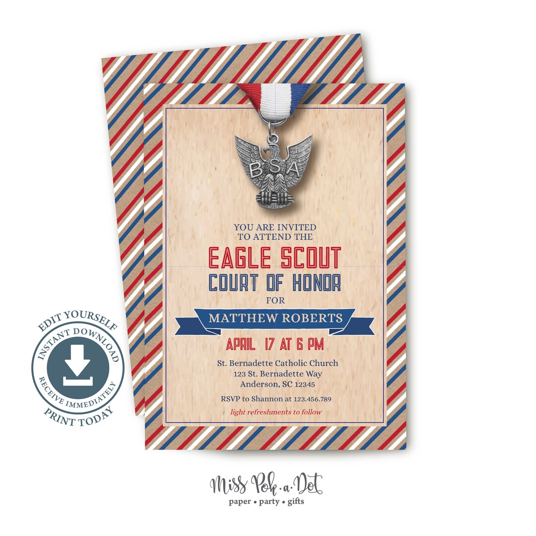 Printable Eagle Scout Invitations