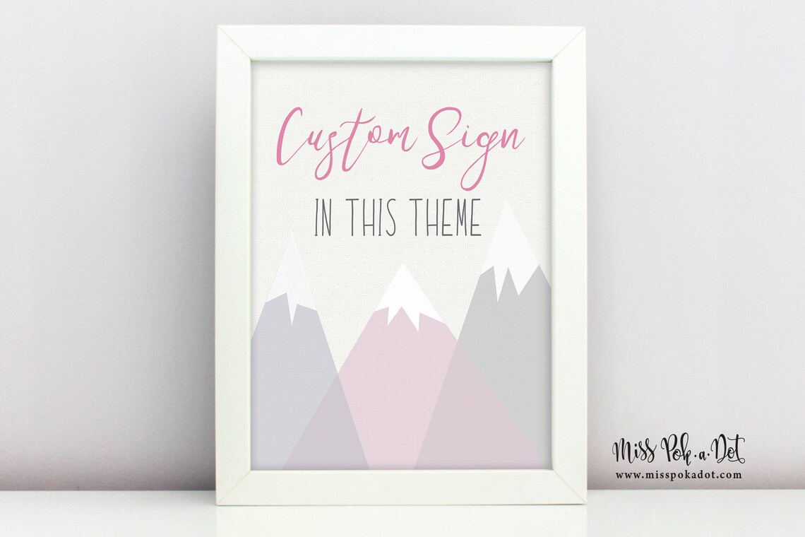 Mountain Adventure Custom Sign Printable Baby Shower Sign | Etsy