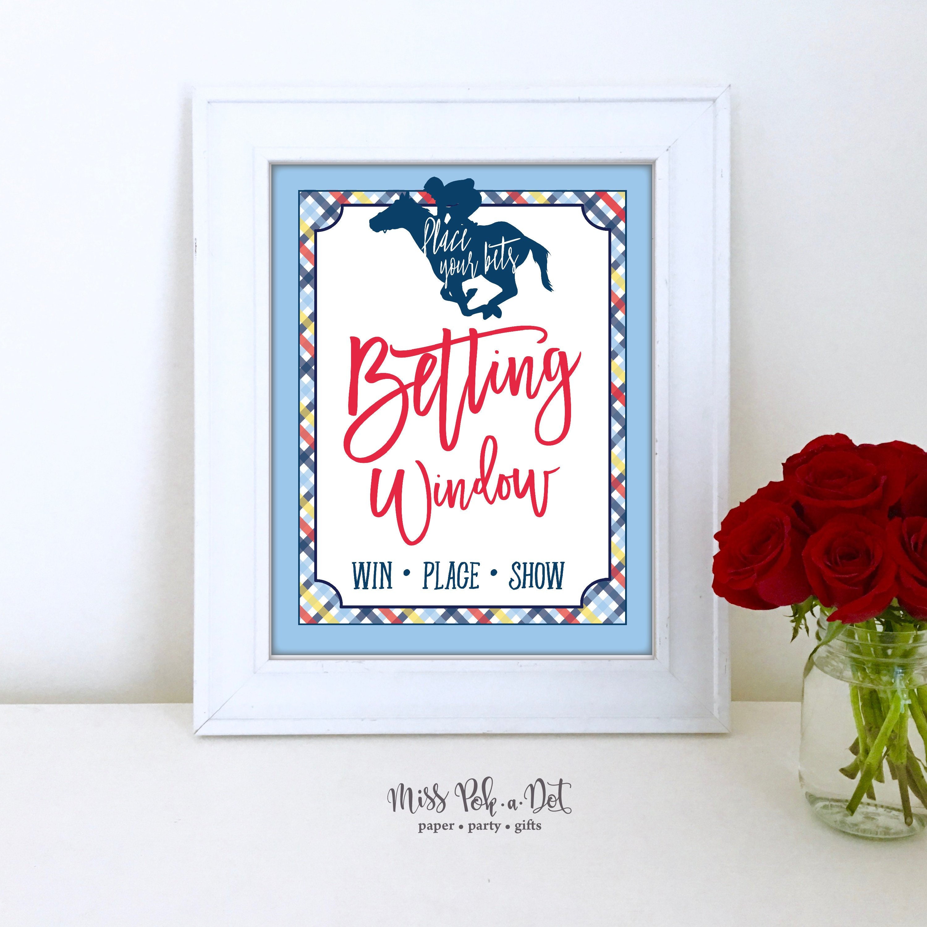 Betting Window Derby Party Sign Printable Horse Race - Etsy