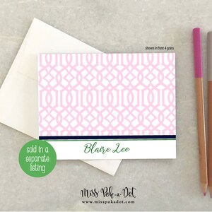 Personalized Folded Note Cards Gift Women Girls Stationery - Etsy