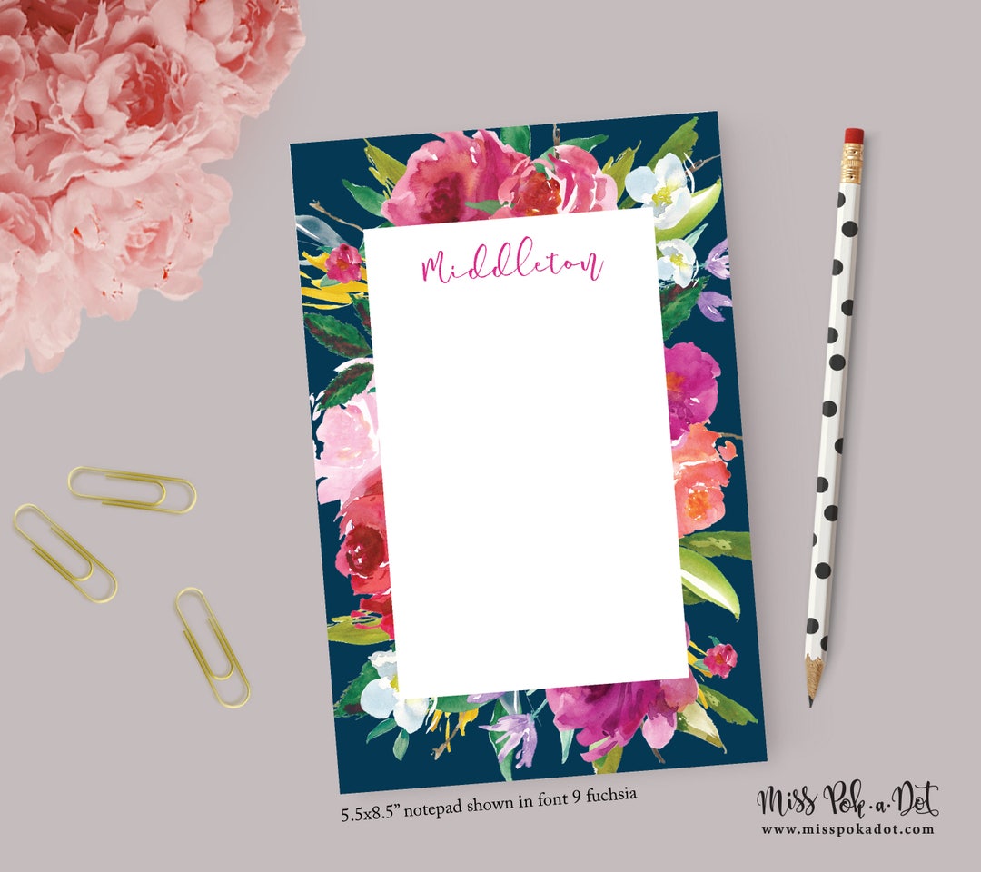 Personalized Note Pad Notepad Monogram Personal Stationery - Etsy