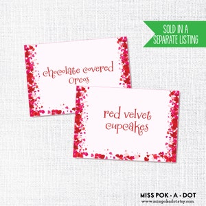 VALENTINE HEARTS Confetti Thank You Note Instant Digital Download Diy ...