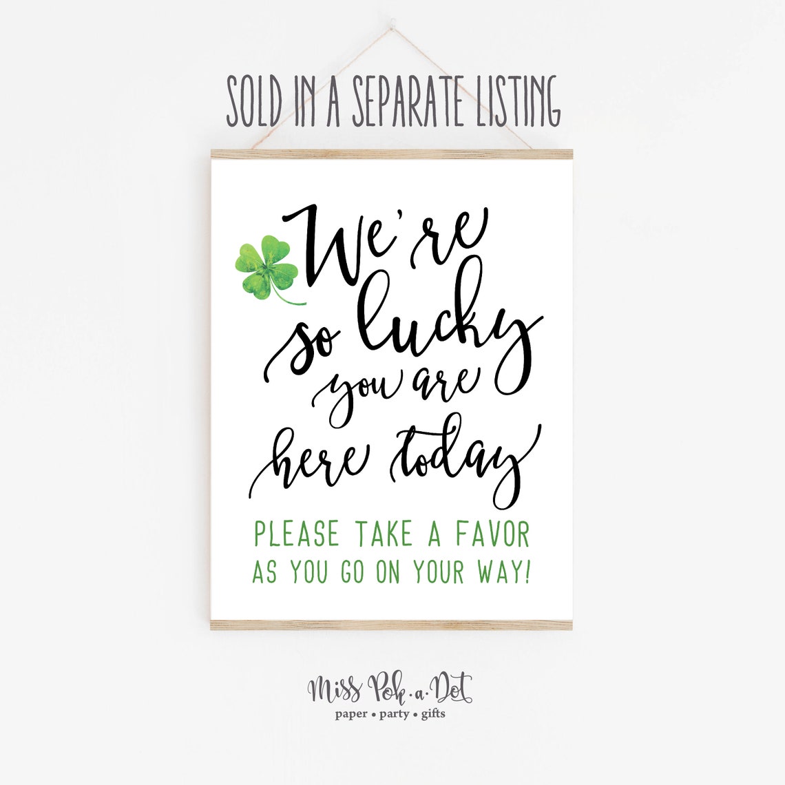 Irish Bridal Shower Cards Gifts Sign Printable Lucky in | Etsy