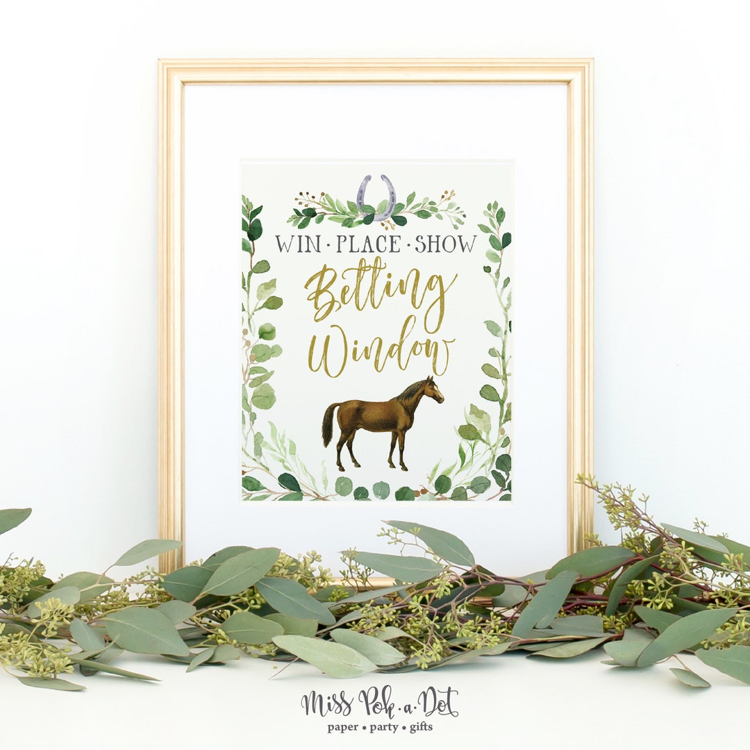 Betting Window Derby Party Sign, Printable, Horse Race Decoration ...
