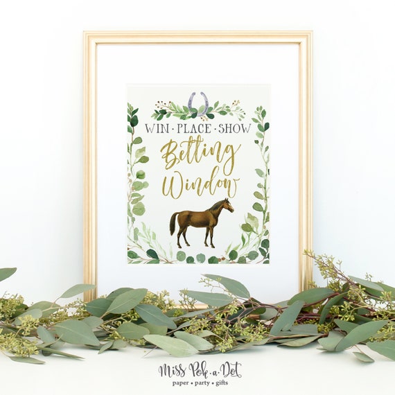 Betting Window Derby Party Sign Printable Horse Race - Etsy