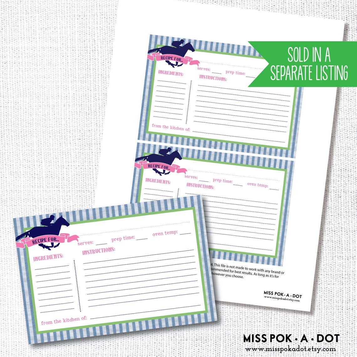 Preppy Horse Race Bet Card Printable Betting Slip Derby - Etsy Canada