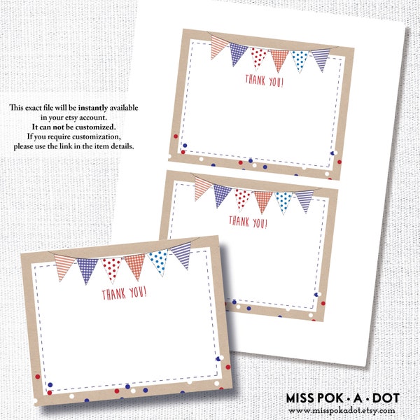 Bunting Red White Blue - Etsy