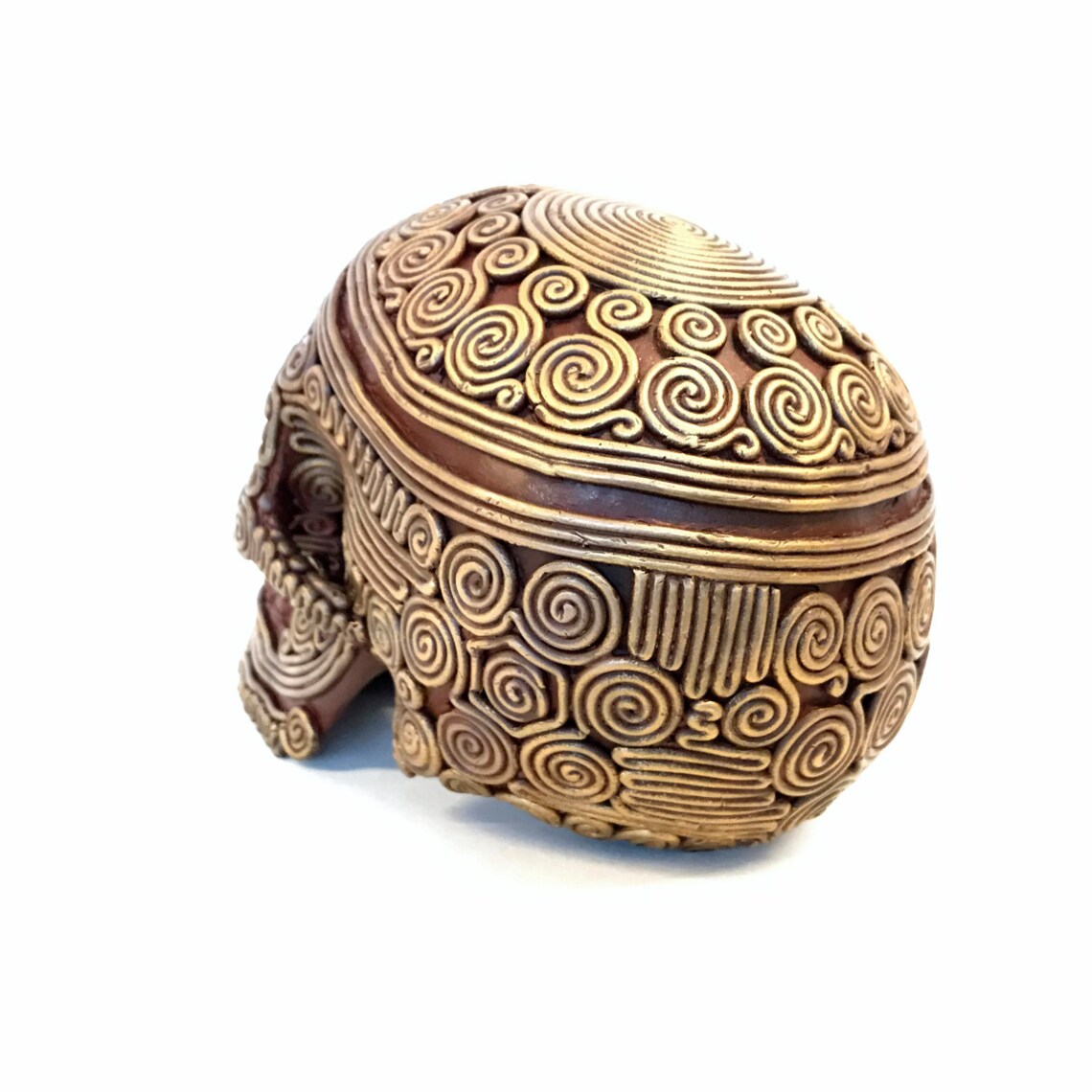 Bronze Skull, Skull, Filigree, OOAK, Hand Cast, Red Gold, Anatomy, Life ...