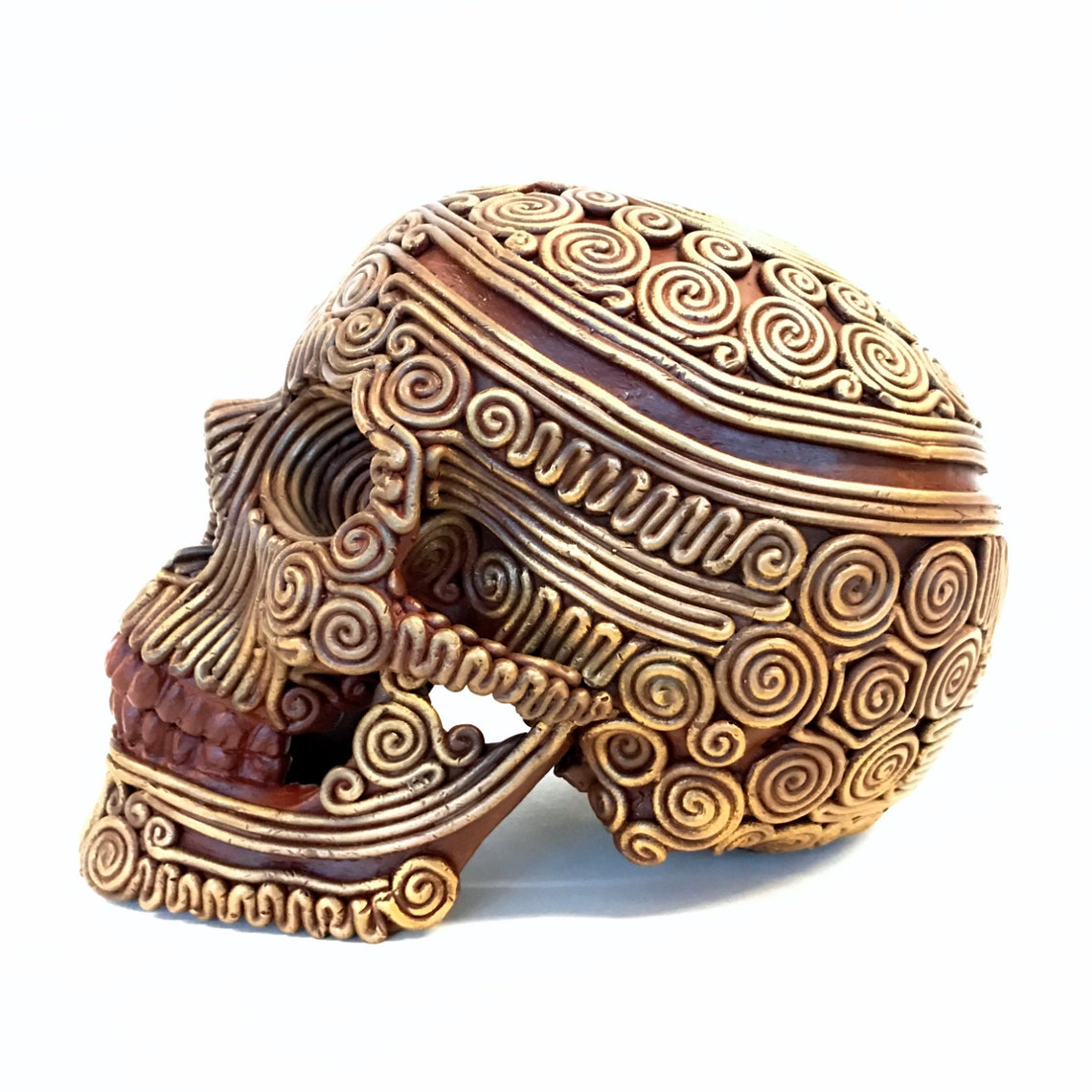 Bronze Skull, Skull, Filigree, OOAK, Hand Cast, Red Gold, Anatomy, Life ...