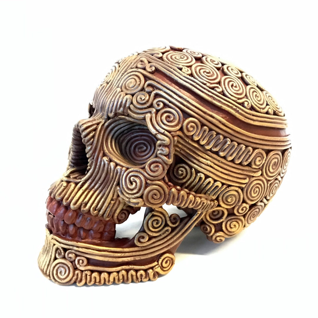 Bronze Skull, Skull, Filigree, OOAK, Hand Cast, Red Gold, Anatomy, Life ...