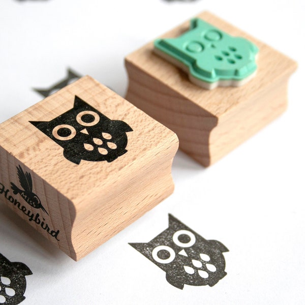 Owl Rubber Stamp - Etsy