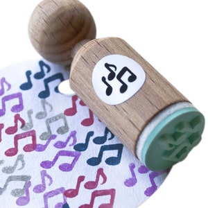 Music Notes Mini Stamp Made With Mint Rubber - Etsy