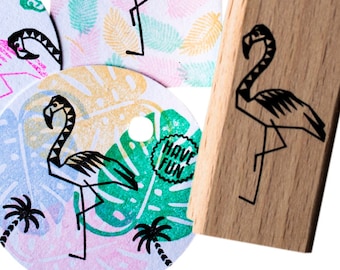 Flamingo Rubber Stamp | Etsy