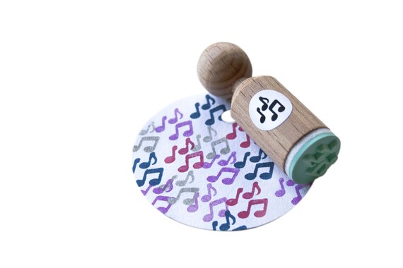 Music Notes Mini Stamp Made With Mint Rubber - Etsy