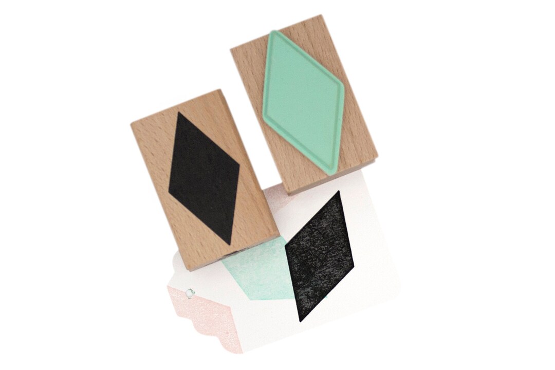 Diamond Rhombus Harlequin Argyle Shape Rubber Stamp - Etsy