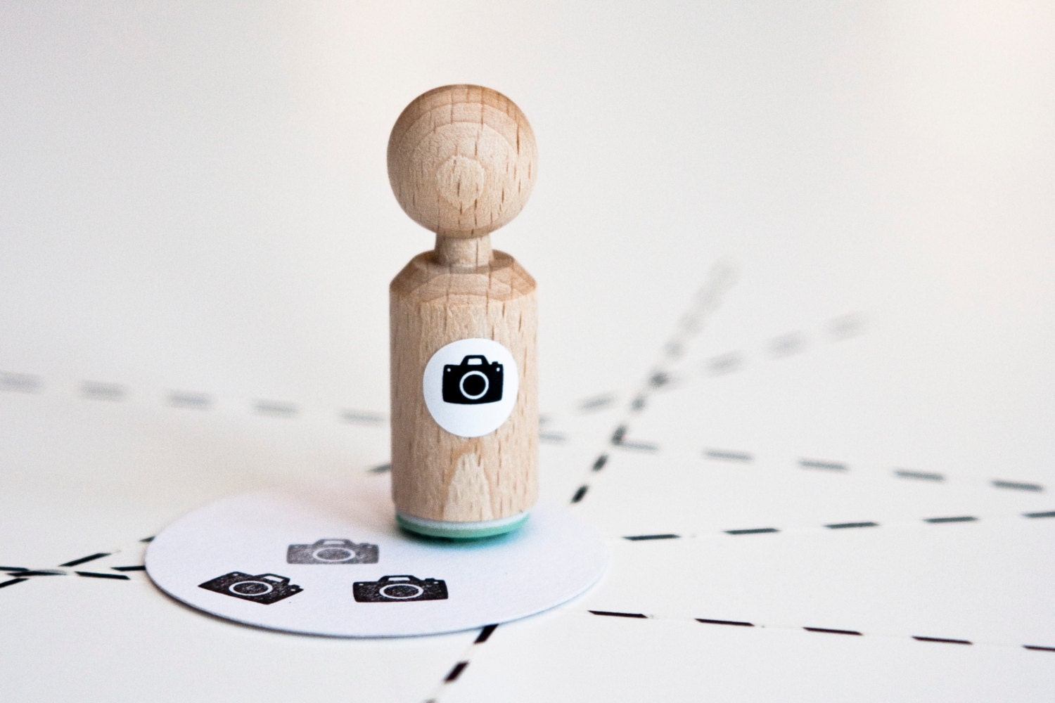 Camera Mini Stamp With Mint Rubber - Etsy