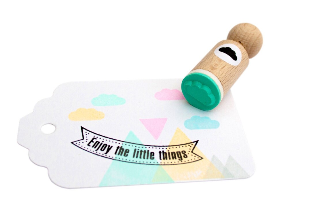 Mini Wooden Cloud Stamp for Crafts and Decor - Etsy