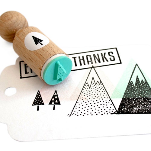 Dotted Circle Border Mini Stamp With Mint Rubber | Etsy