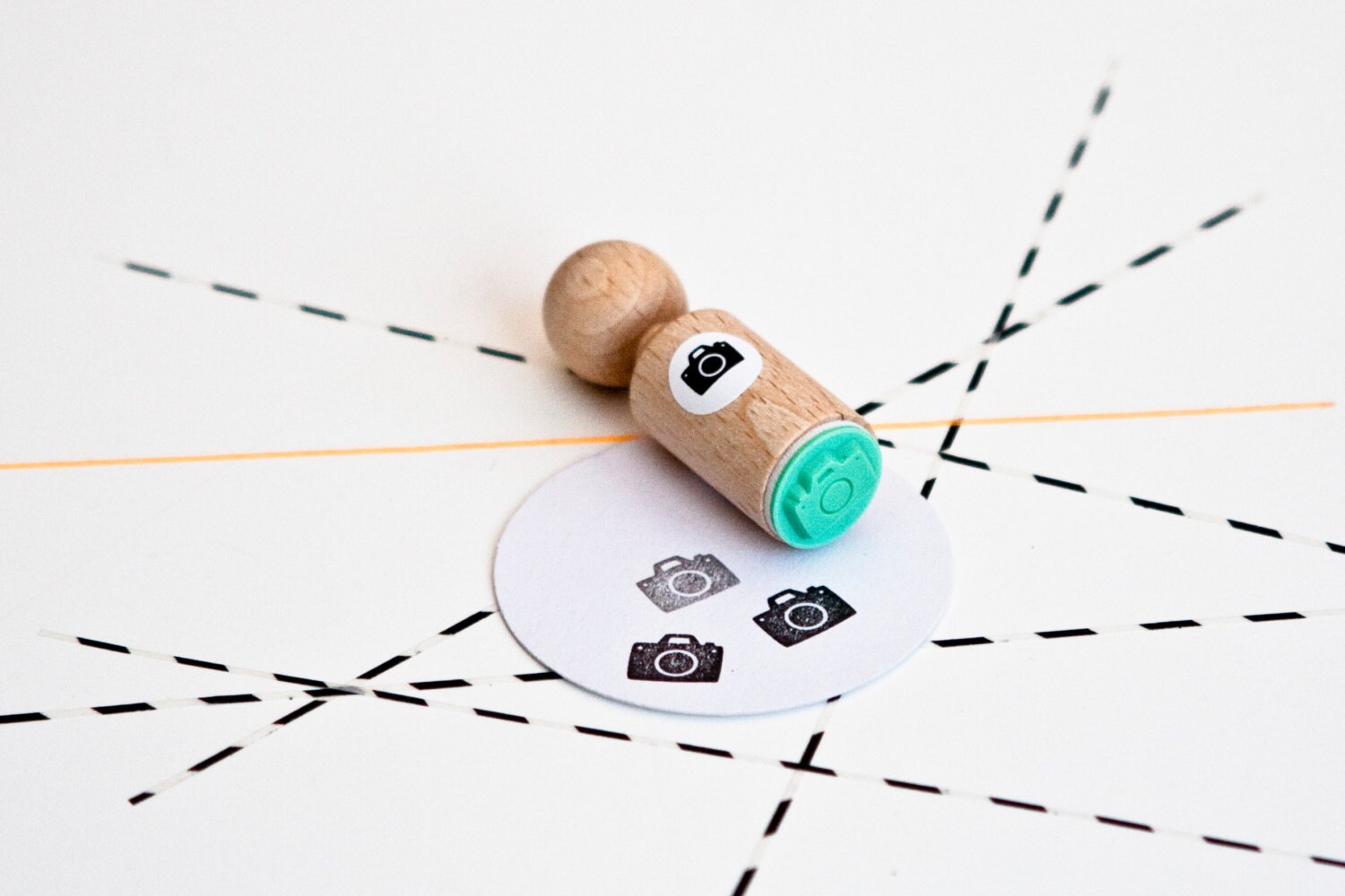 Camera Mini Stamp With Mint Rubber - Etsy