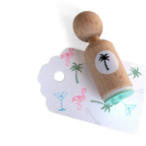Palm Tree Stamp, Mini Palm Tree Stamp, Palm Tree Ink, Palm Tree Rubber ...