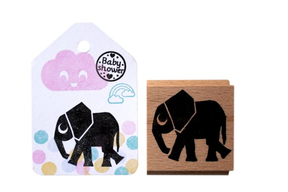 Elephant Stamp Elephant Ink Stamp Elephant Rubber Stamp | Etsy