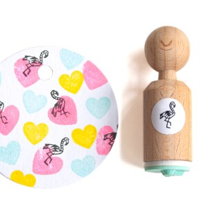 Flamingo Mini Stamp With Mint Rubber Flamingo Ink Stamp Flamingo Rubber ...