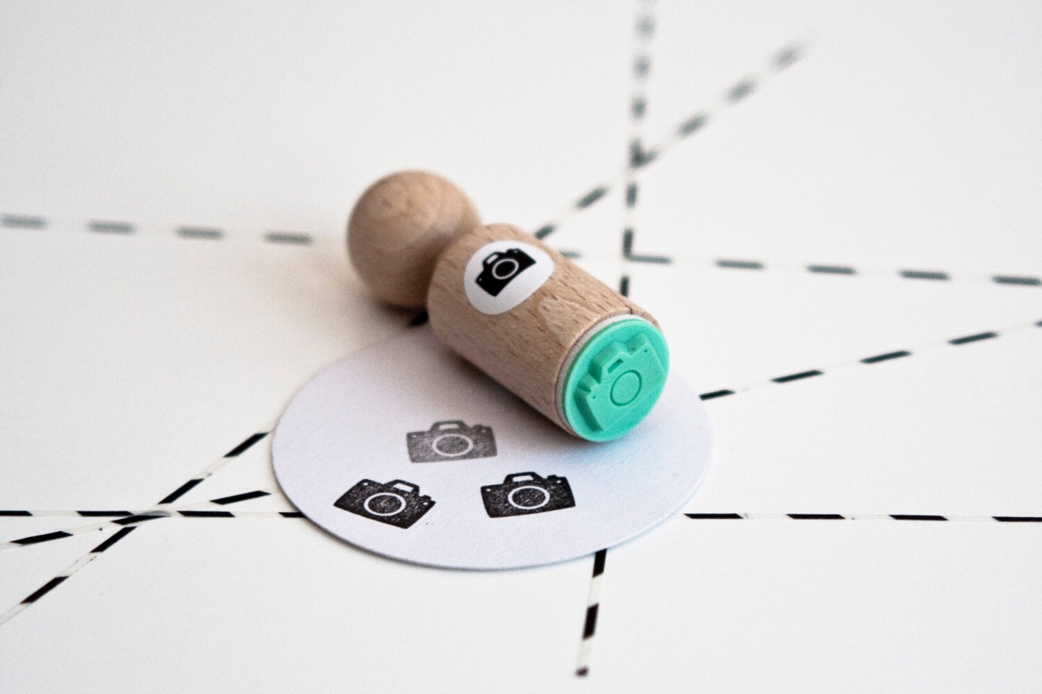 Camera Mini Stamp With Mint Rubber - Etsy