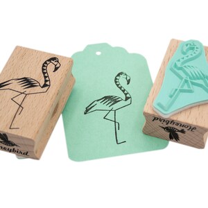 Flamingo Stamp - Mounted Flamingo Rubber Stamp - Tropicial Theme Stamp ...
