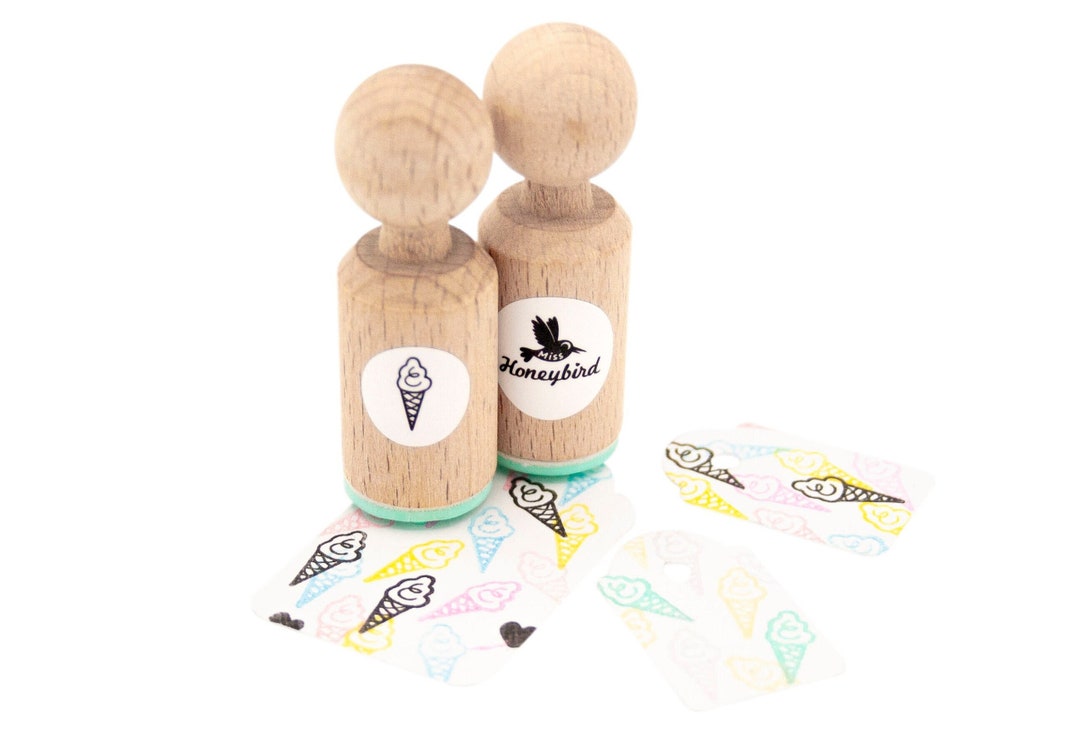 Mini Wooden Ice Cone Stamp Summertime Fun With the Ice Cone Stamp for ...