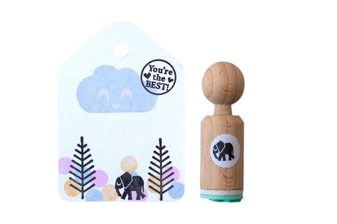 Elephant Mini Stamp, Elephant Inkstamp, Elephant Ink Stamp for Her for ...
