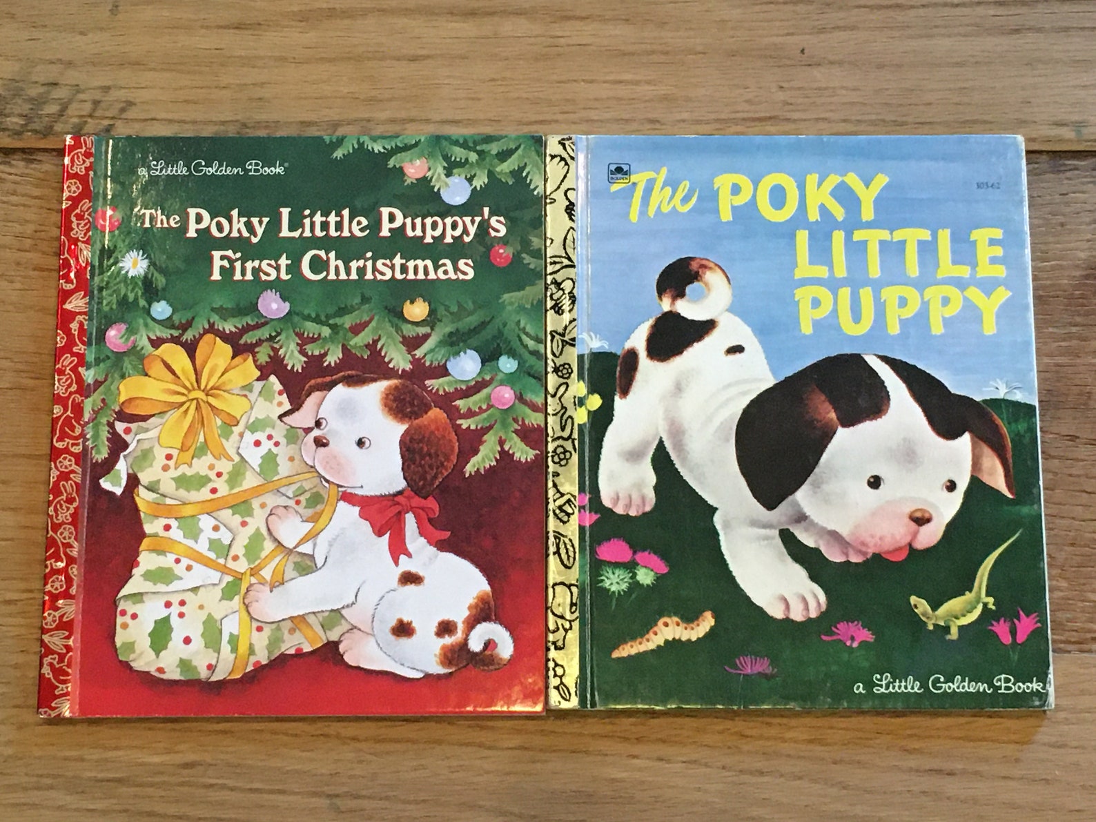 Lot of 2 the Poky Little Puppy Golden Books First Christmas Children's ...