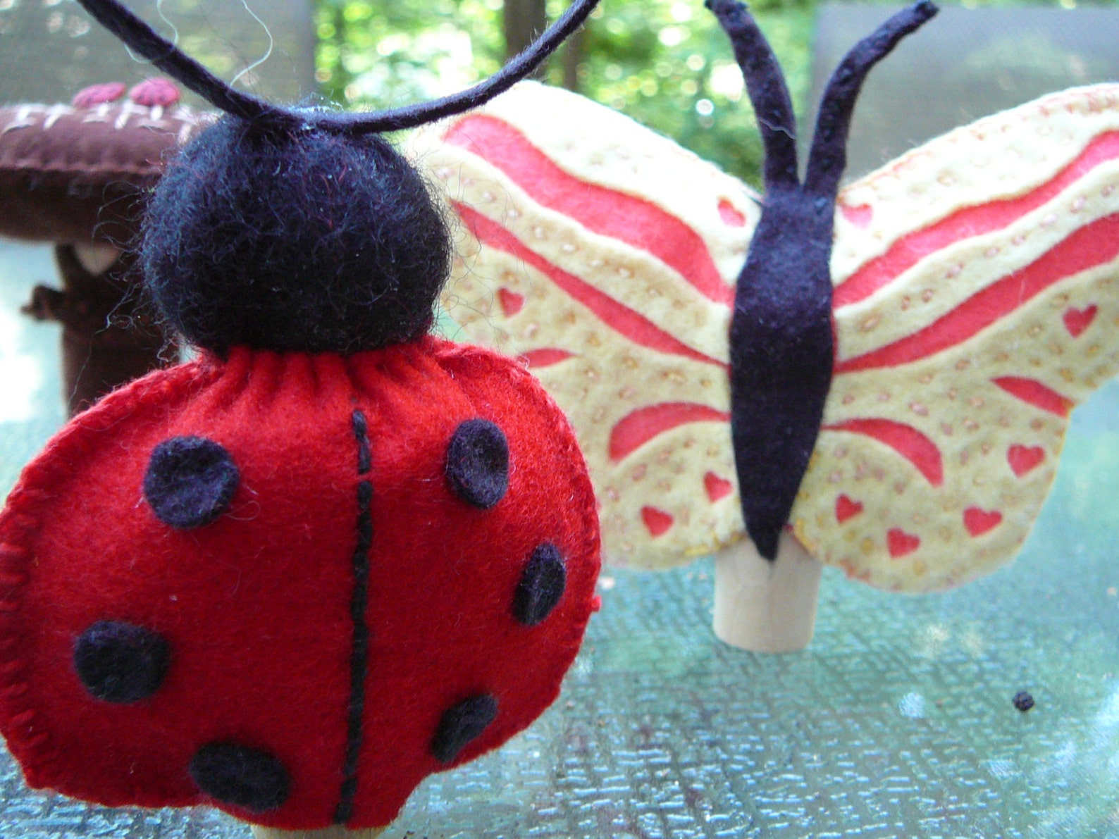 Ladybug Peg Doll Waldorf Inspired Small Wool Felt Ladybird - Etsy