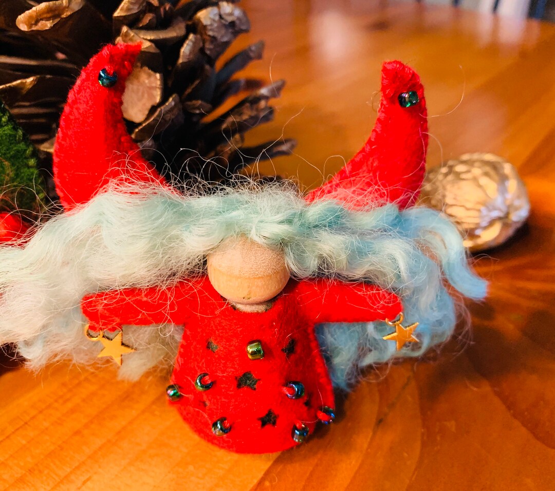 Christmas Angel, Holiday Small Standing Angels, Art Doll, Waldorf Angel ...