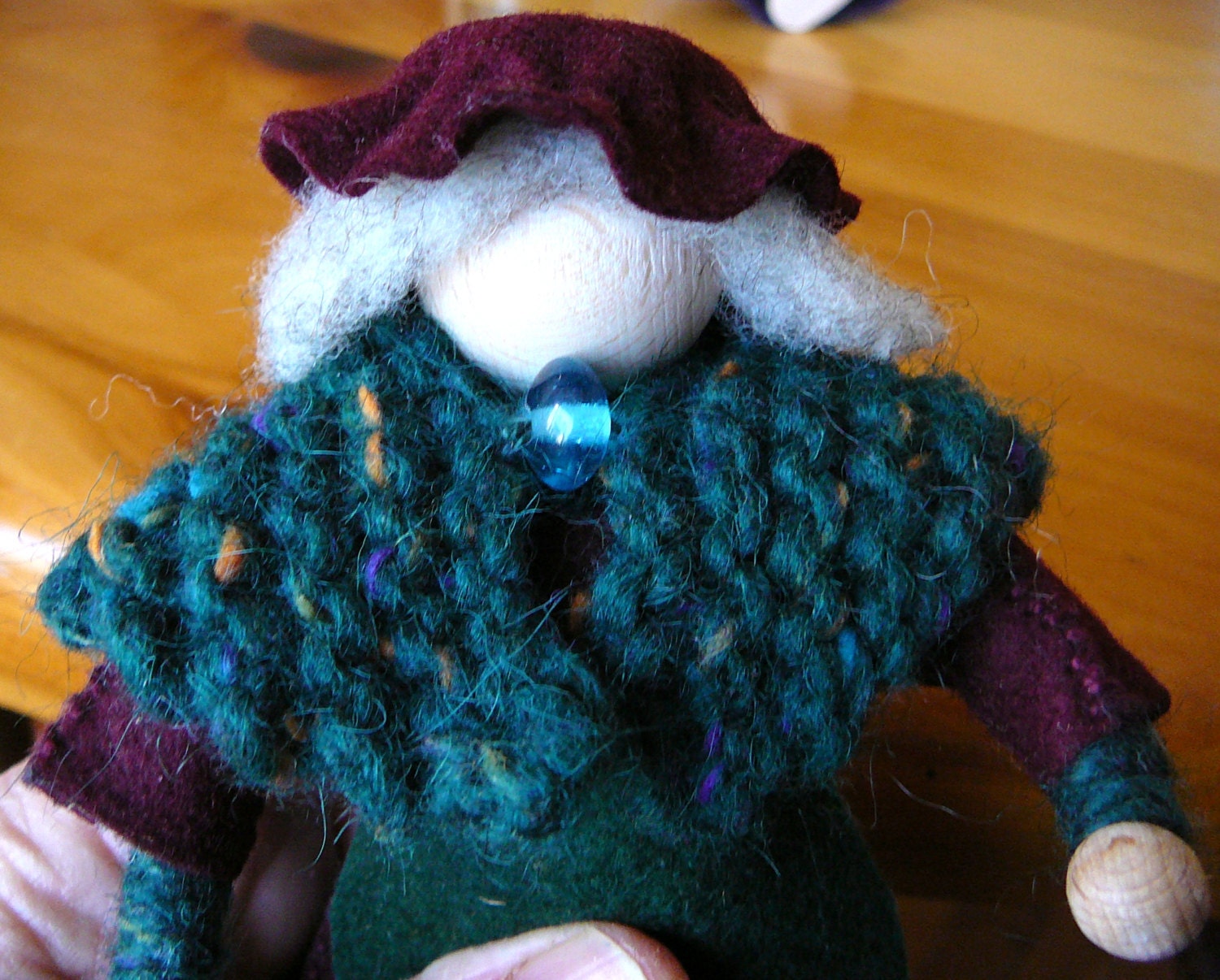 Waldorf Mother Earth Rope Doll, Wool Felt Dress, Poseable Art Doll - Etsy