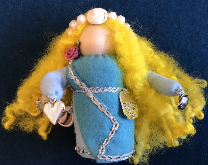 Aphrodite Greek Goddess Peg Doll, Waldorf Wooden Peg Doll, Handmade ...