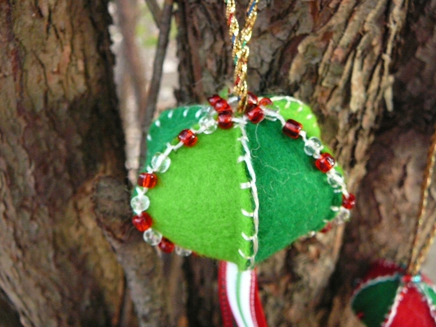 Chritsmas Ornament Hanging Wool Felt Ornament Holiday | Etsy