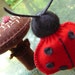 Ladybug Peg Doll Waldorf Inspired Small Wool Felt Ladybird - Etsy