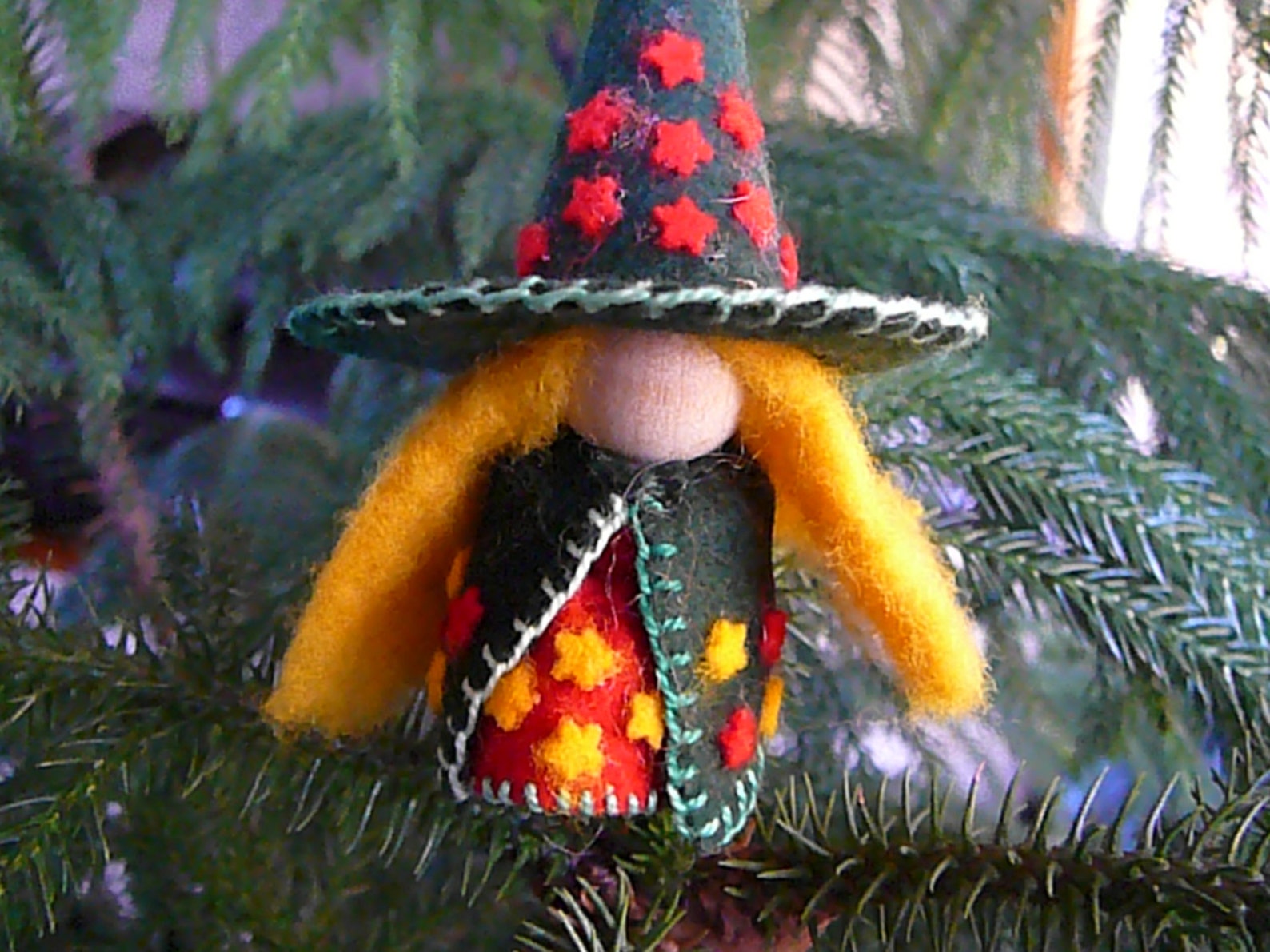 Starry Wool Felt Witch Peg Doll Witch Waldorf Inspired One - Etsy