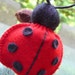 Ladybug Peg Doll Waldorf Inspired Small Wool Felt Ladybird - Etsy