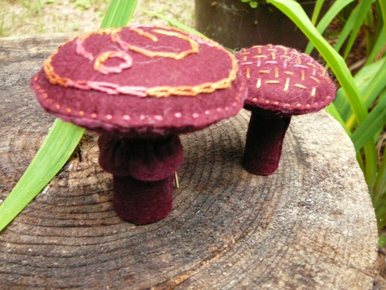 Felt Mushrooms Waldorf Inspired Peg Doll Fungi Nature Table | Etsy