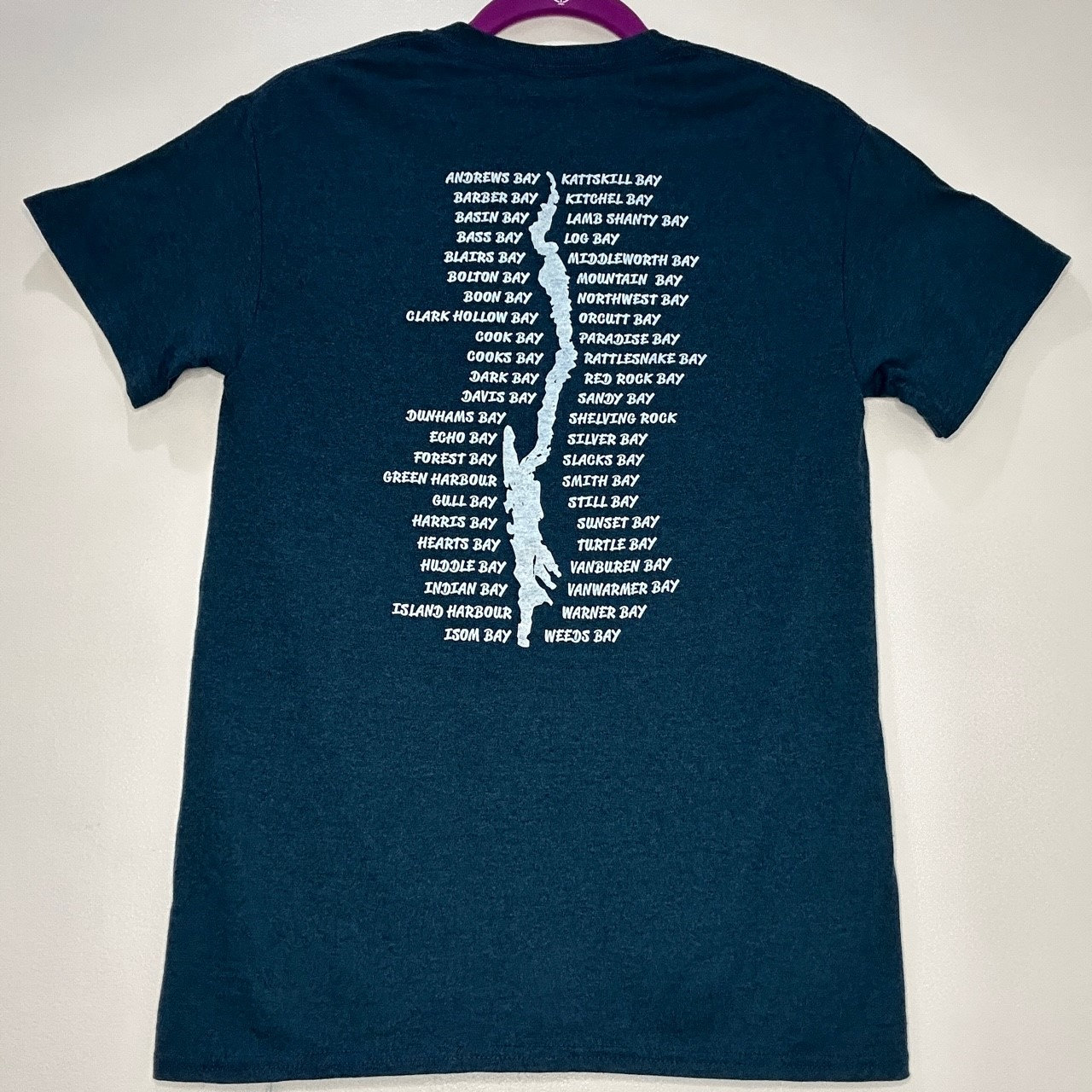 Lake George -adult T-shirt -list of Bays - Etsy