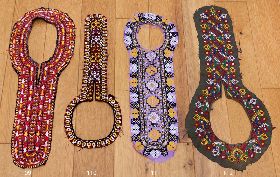 Collar, Ethnic Collar, Turkoman Collar, Handcrafted Collar, Embroidered ...