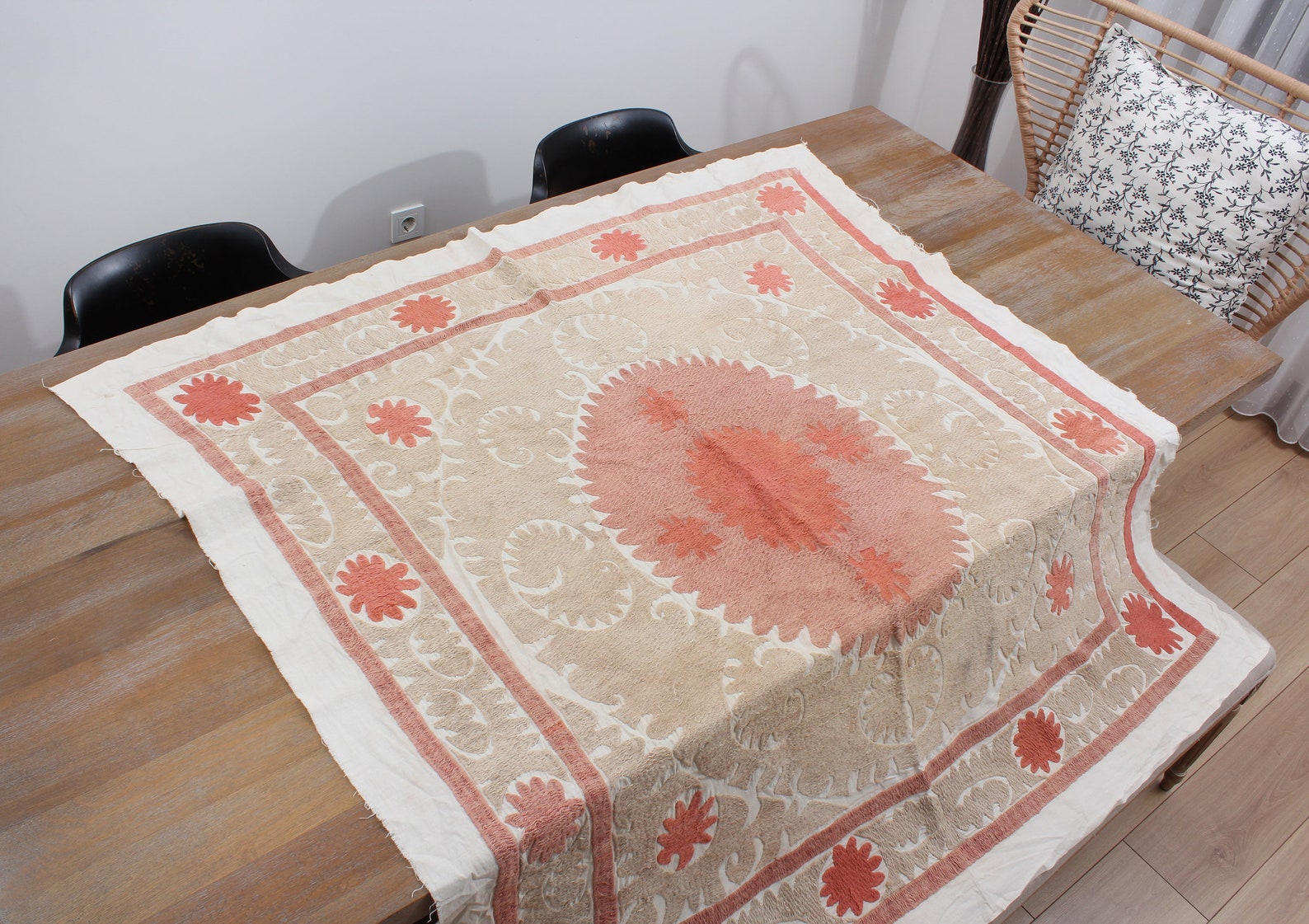 Pastel Suzani Suzani Throw Suzani Bedspread 4.30' X - Etsy