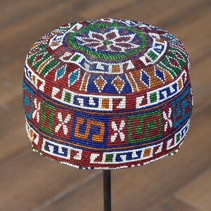 SET of 3 Pcs, Afghan Beaded Hat, Old Etnic Hat, 3.94" X 21.65" Beaded ...