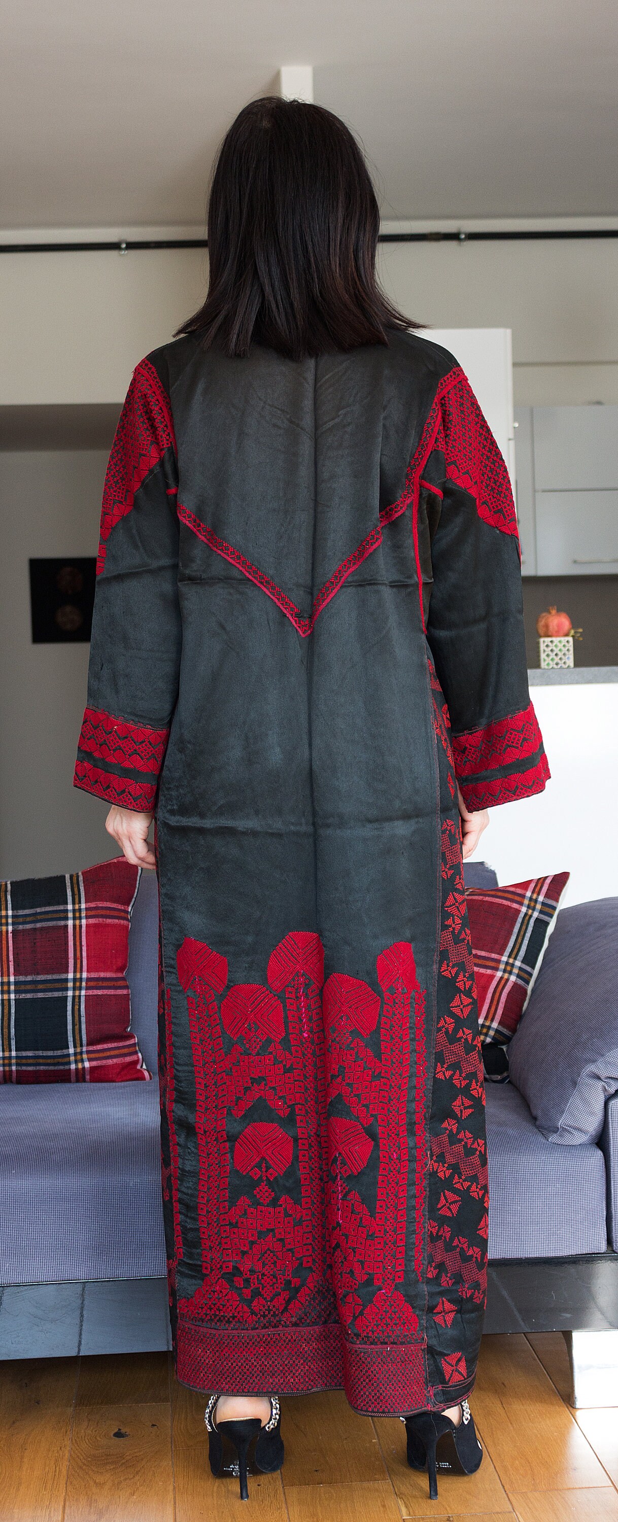 57.87 x 55.12 Vintage Wedding Robe Old Embroidered | Etsy