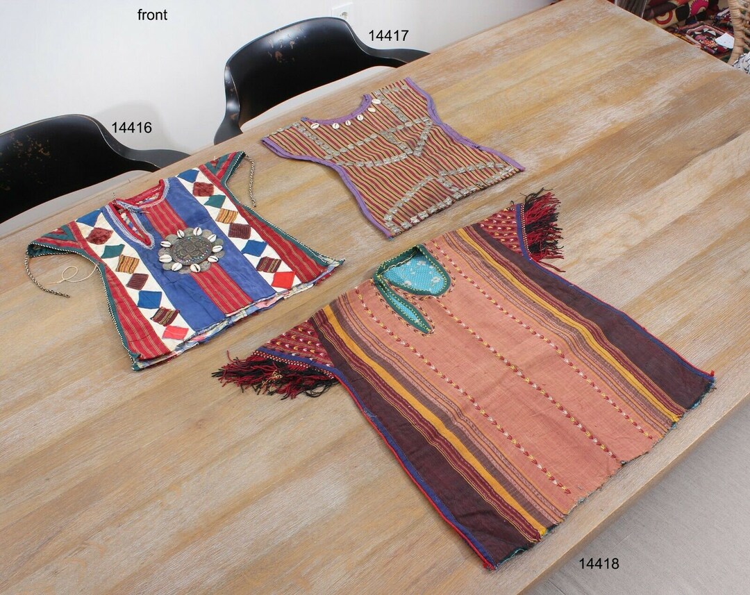 SET of 3 Pcs, Ethnic Robe, Turkoman Dress, 16.54" X 14.96" Village ...