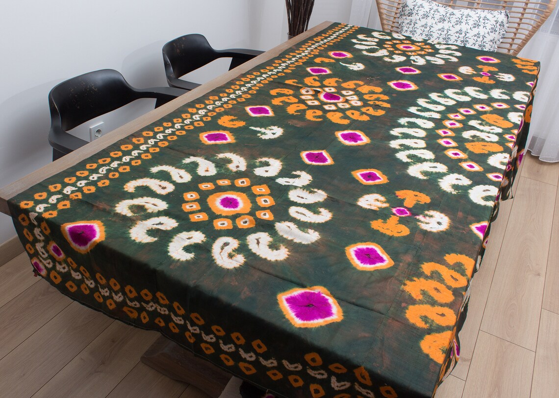 Batik Vintage Uzbek Batik Old Batik 6.79' x 8.07' | Etsy