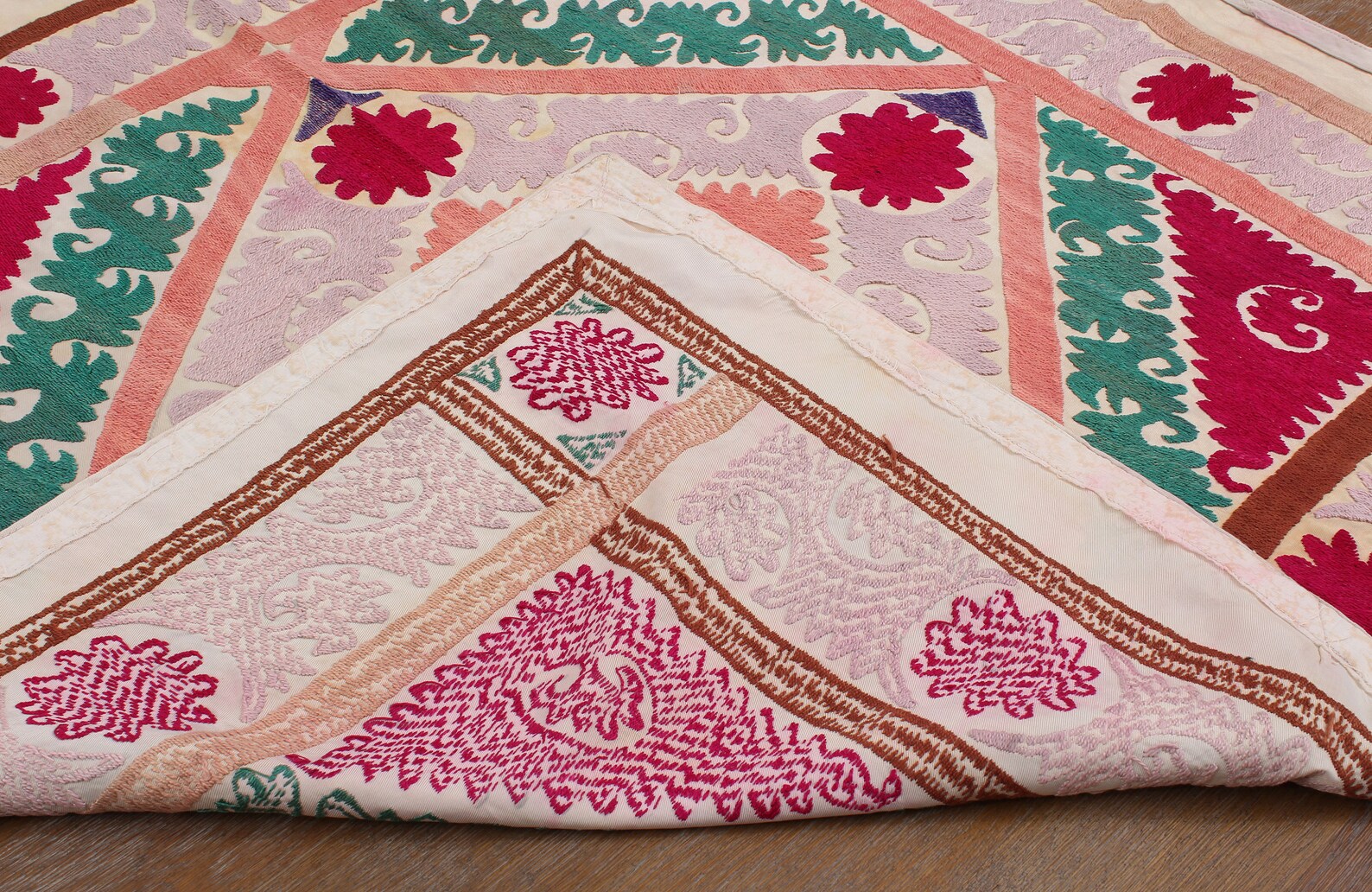 Pastel Suzani Suzani Throw Suzani Bedspread 2.89' X | Etsy