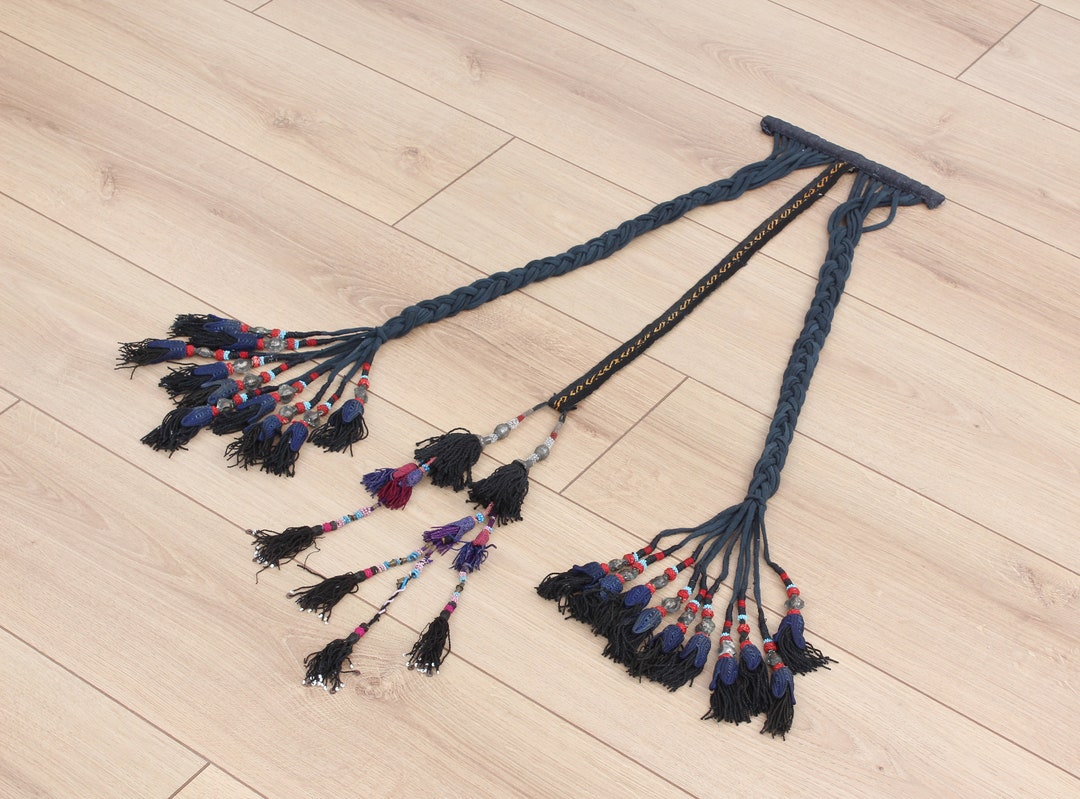 Tassel, Vintage Uzbek Hair Piece, Segusha, Old Tassel, 12.99" X 33.46 ...